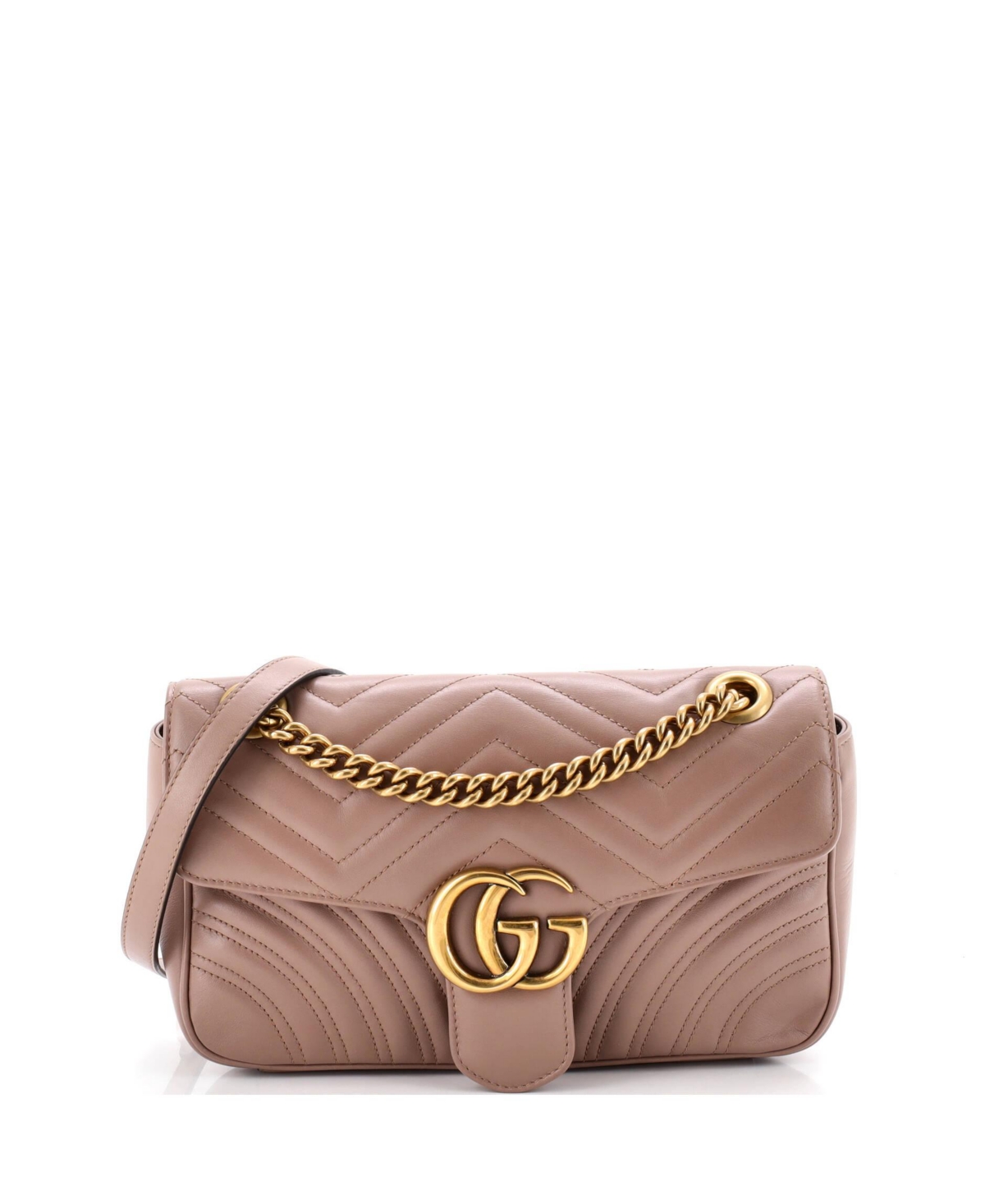 Click here for Pre-Owned Gucci Small Gg Marmont Flap Bag Matelass... prices