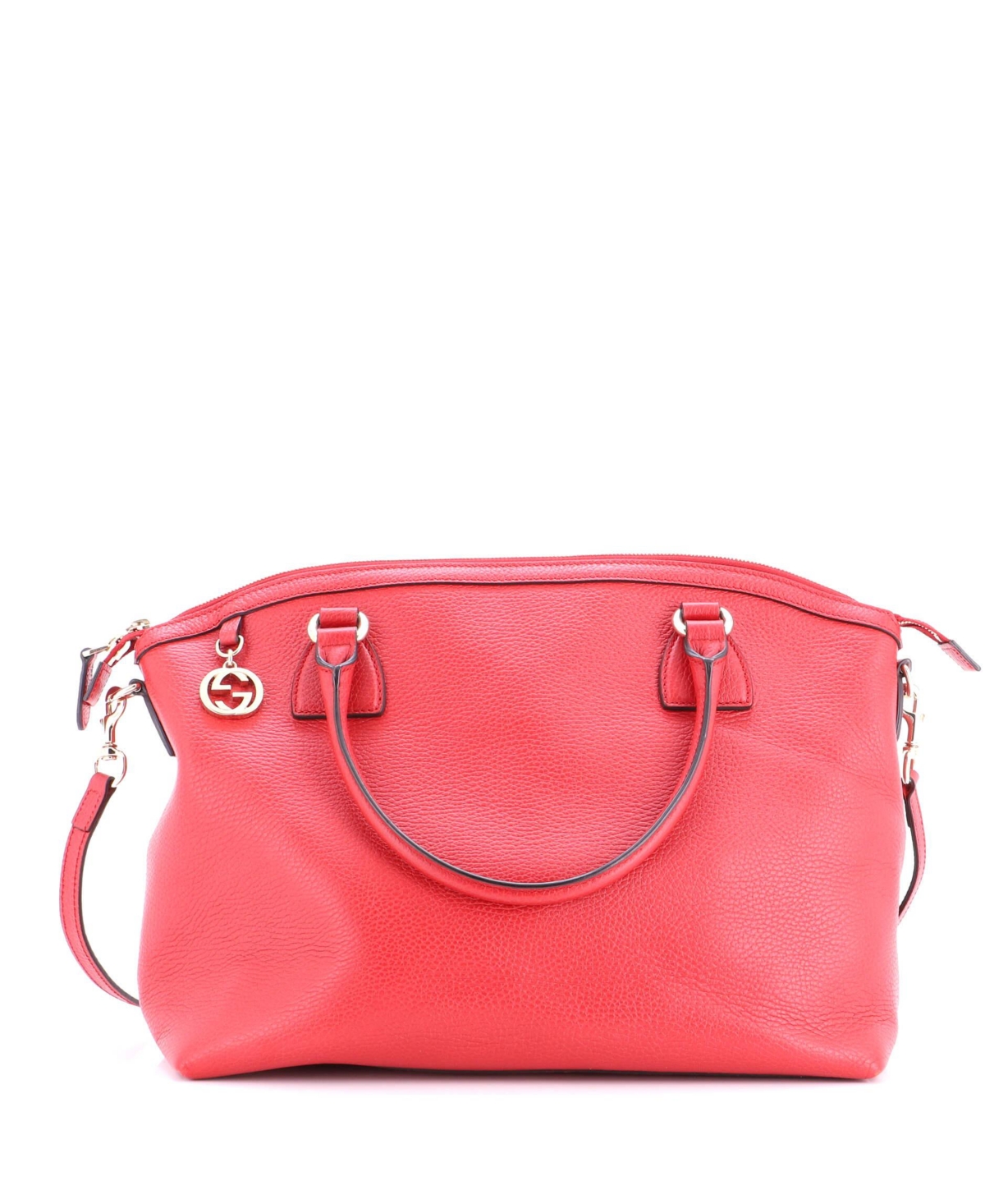 Click here for Pre-Owned Gucci Medium Gg Charm Convertible Dome S... prices