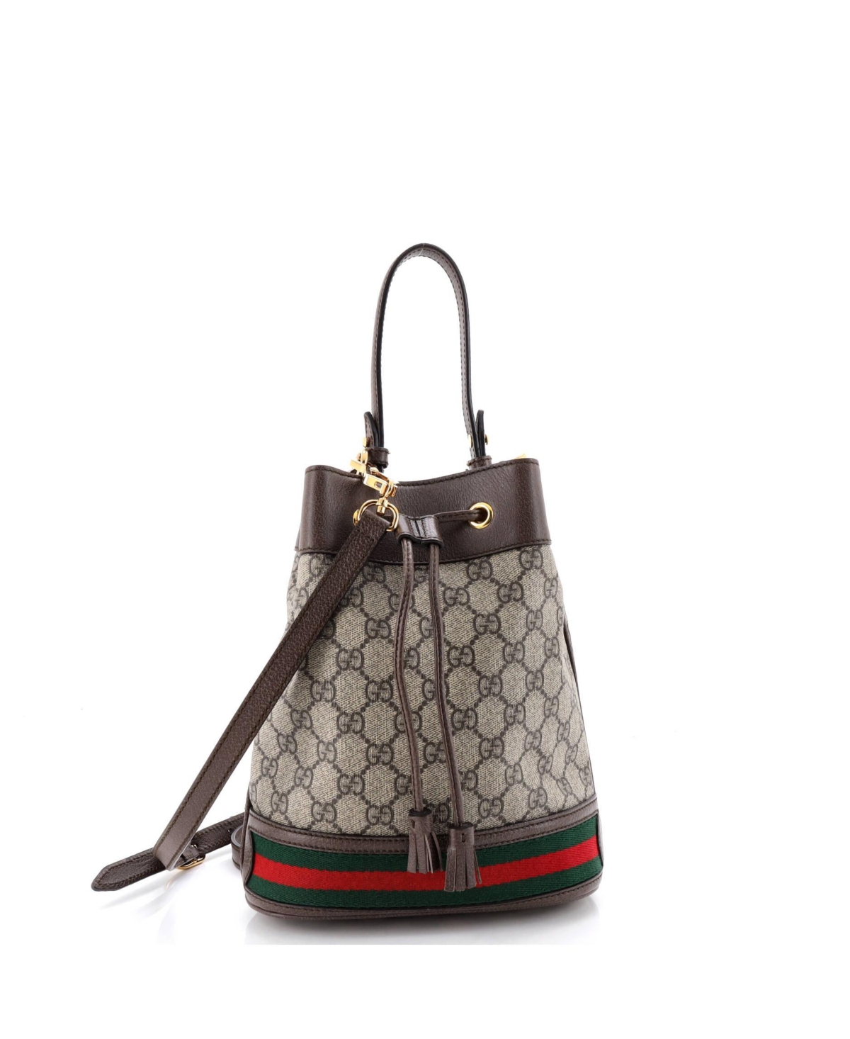 Click here for Pre-Owned Gucci Small Ophidia Bucket Bag Gg Coated... prices