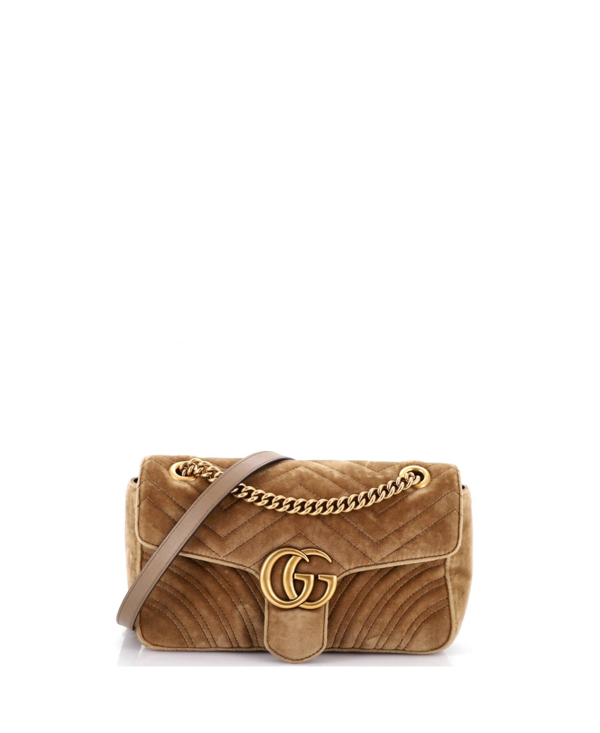 Click here for Pre-Owned Gucci Small Gg Marmont Flap Bag Matelass... prices