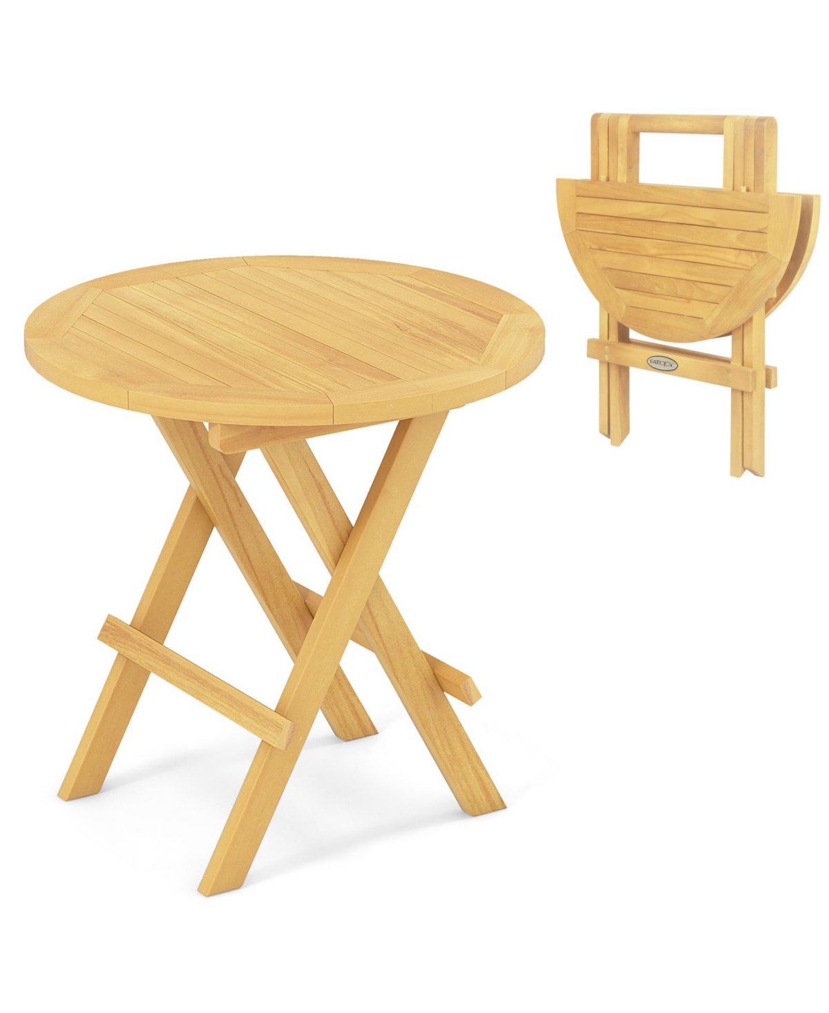 Click here for Gouun Folding Teak Wood Outdoor Side Table with X-... prices