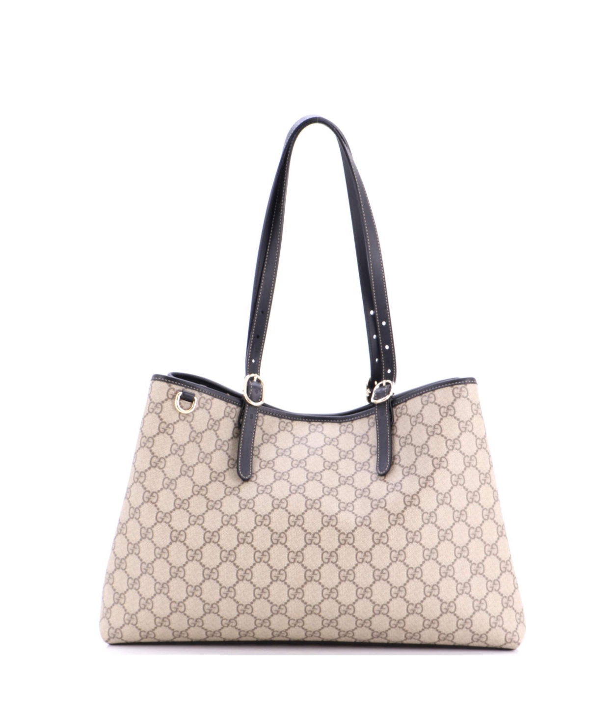Click here for Pre-Owned Gucci Large Emblem Tote Gg Coated Canvas... prices
