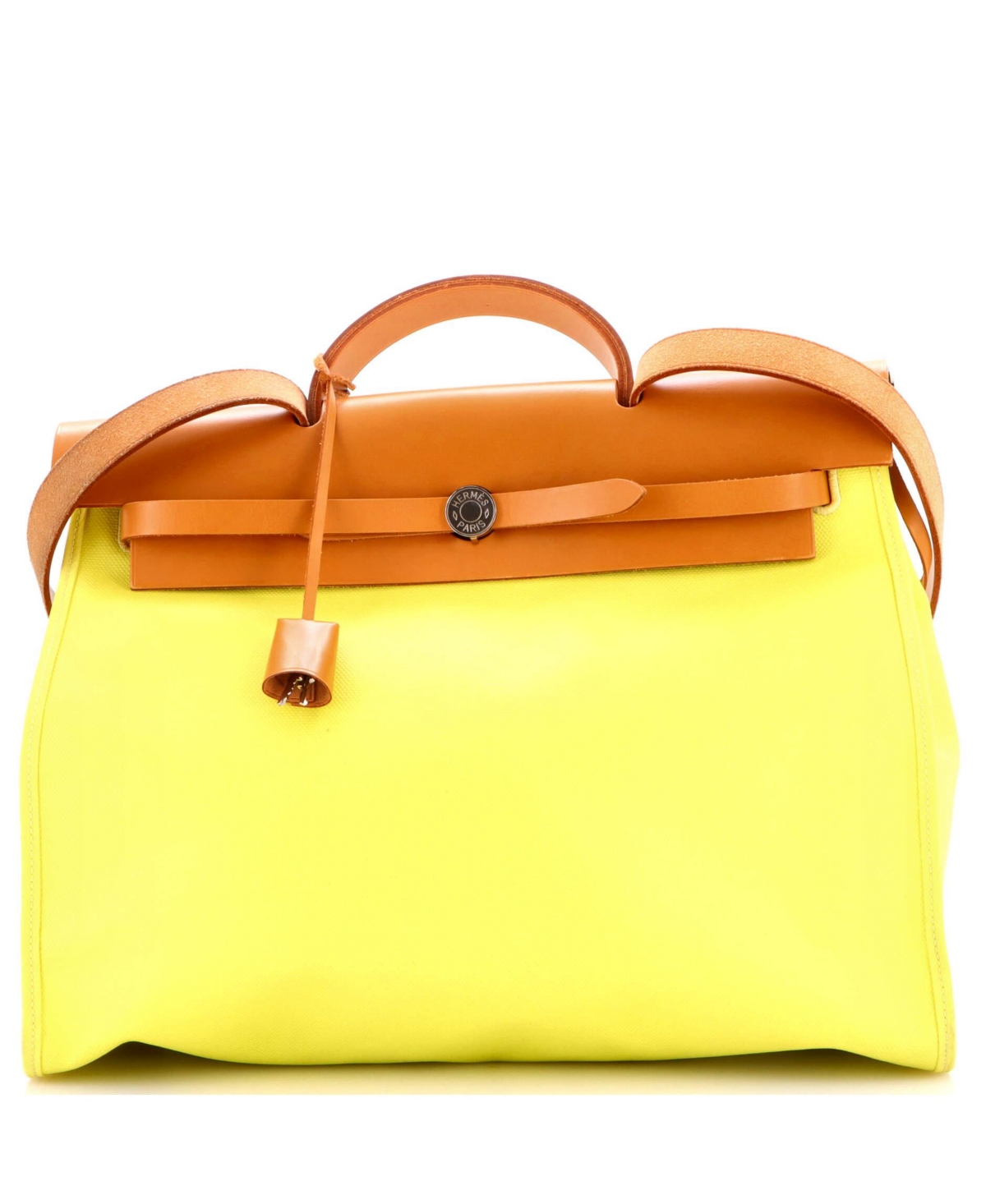 Click here for Pre-Owned HERMES 39 Herbag Zip Leather and Toile -... prices