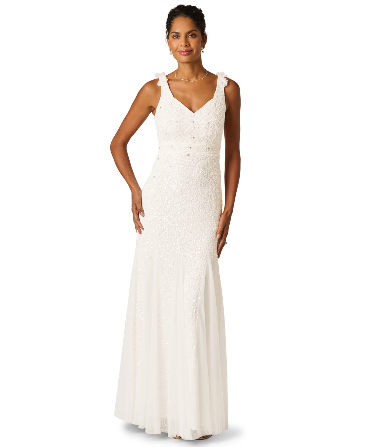 Click here for Adrianna Papell Womens Off The Shoulder Long Dress... prices