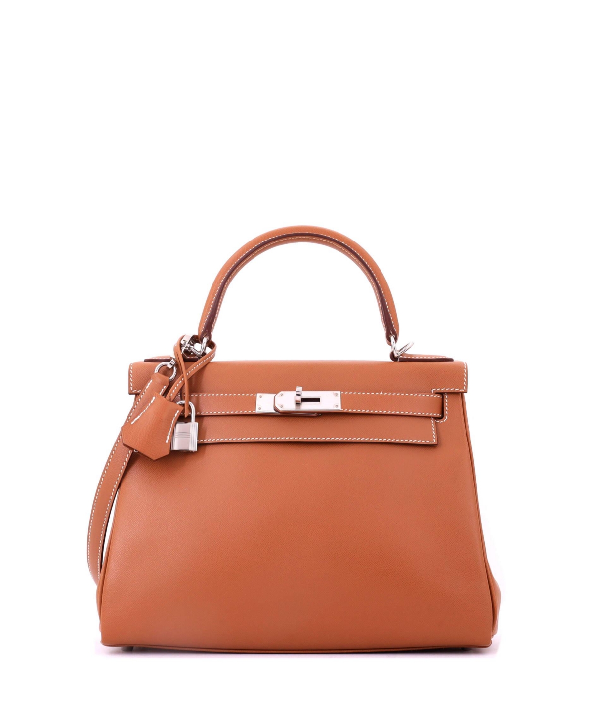 Click here for Pre-Owned HERMES Kelly 28 Handbag Brown Madame wit... prices
