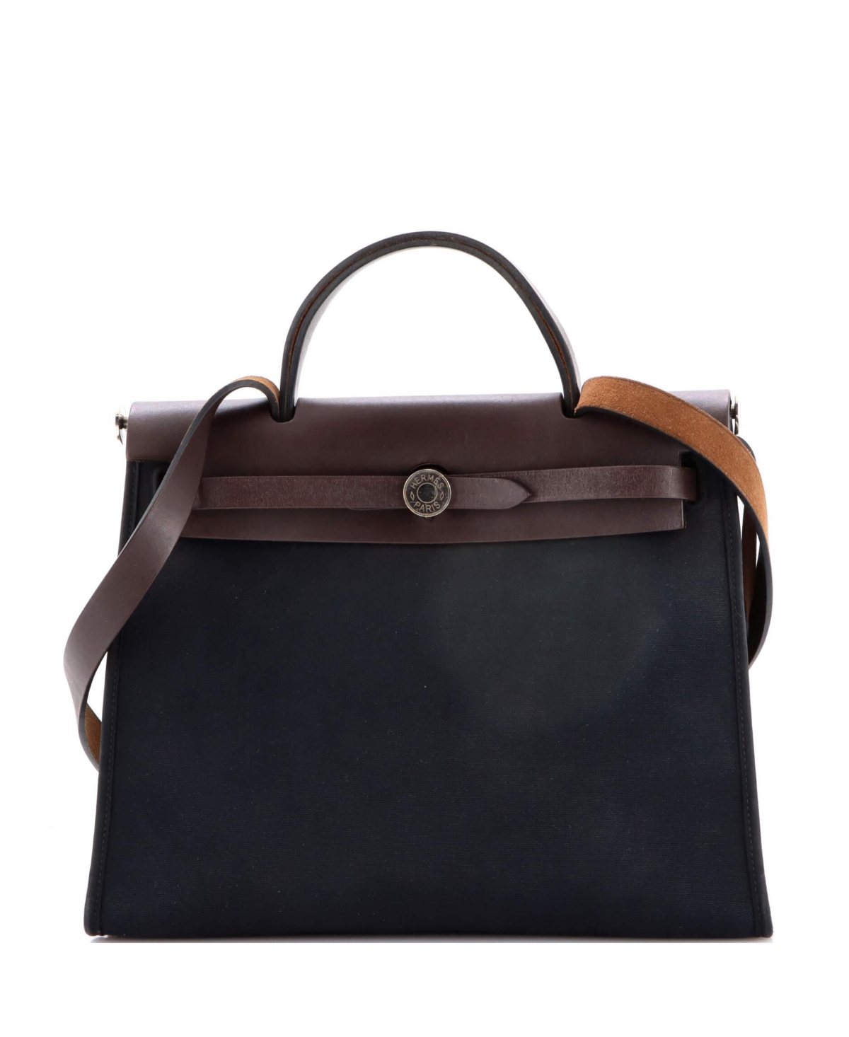 Click here for Pre-Owned HERMES 31 Herbag Zip Leather and Toile -... prices