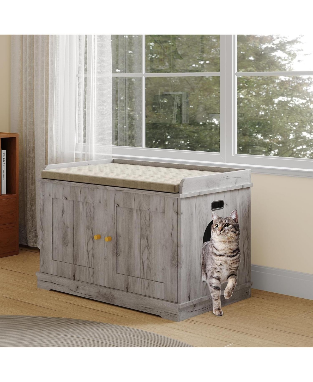 Click here for gaomon Cat Litter Box Enclosure Hidden Litter Box... prices