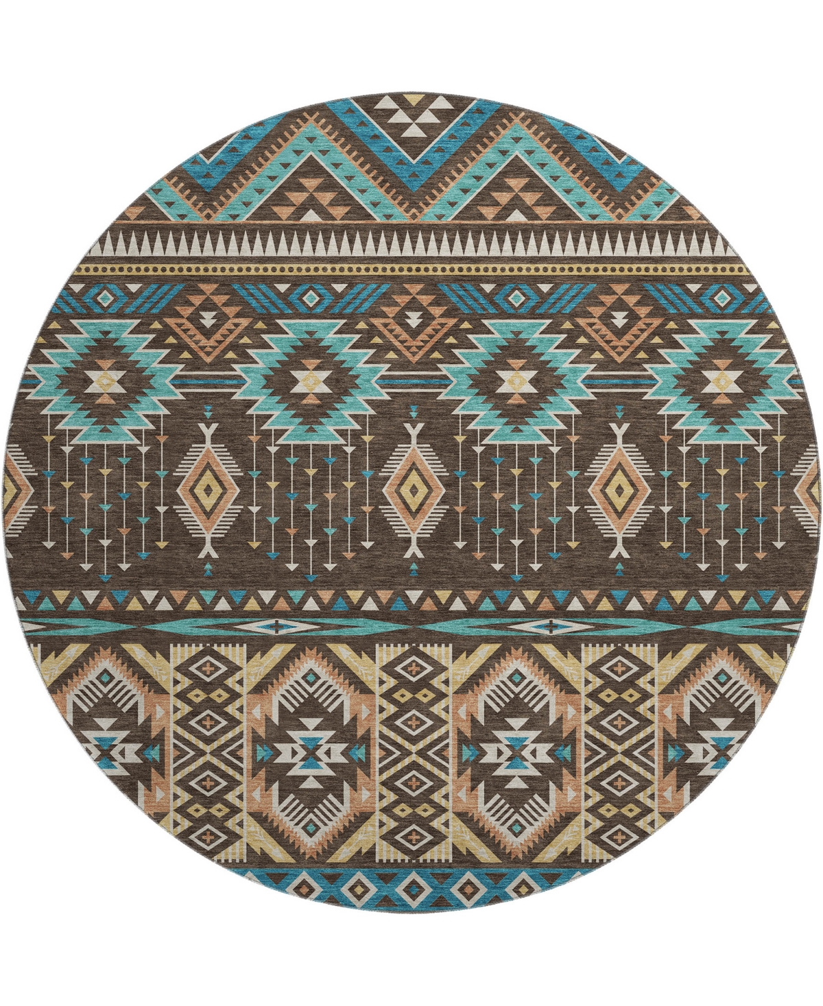 Click here for Addison Mayfield AMF1851 8 x 8 Round Area Rug - Br... prices