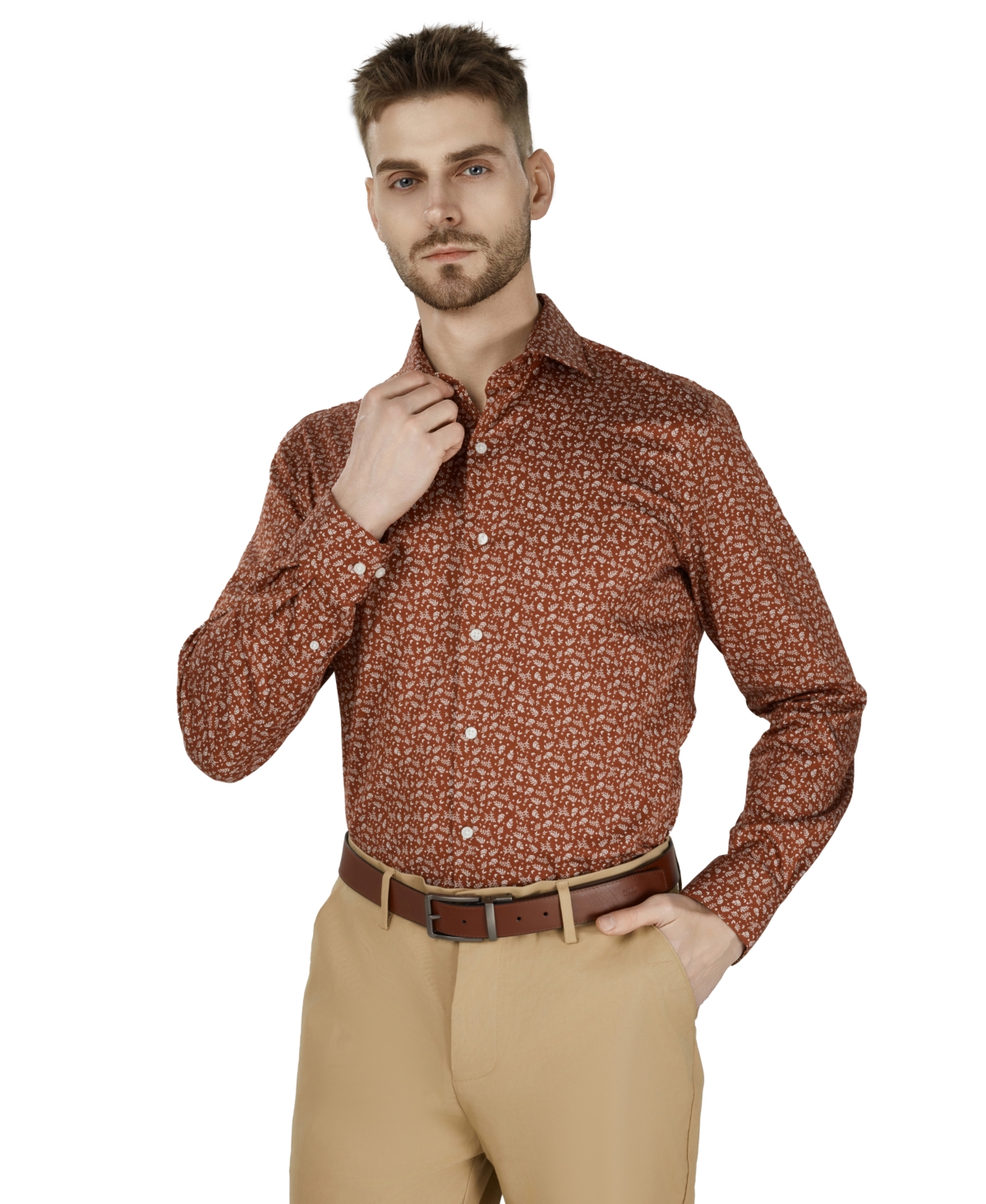 Click here for Bar Iii Mens Slim-Fit Daniel Floral Dress Shirt  M... prices