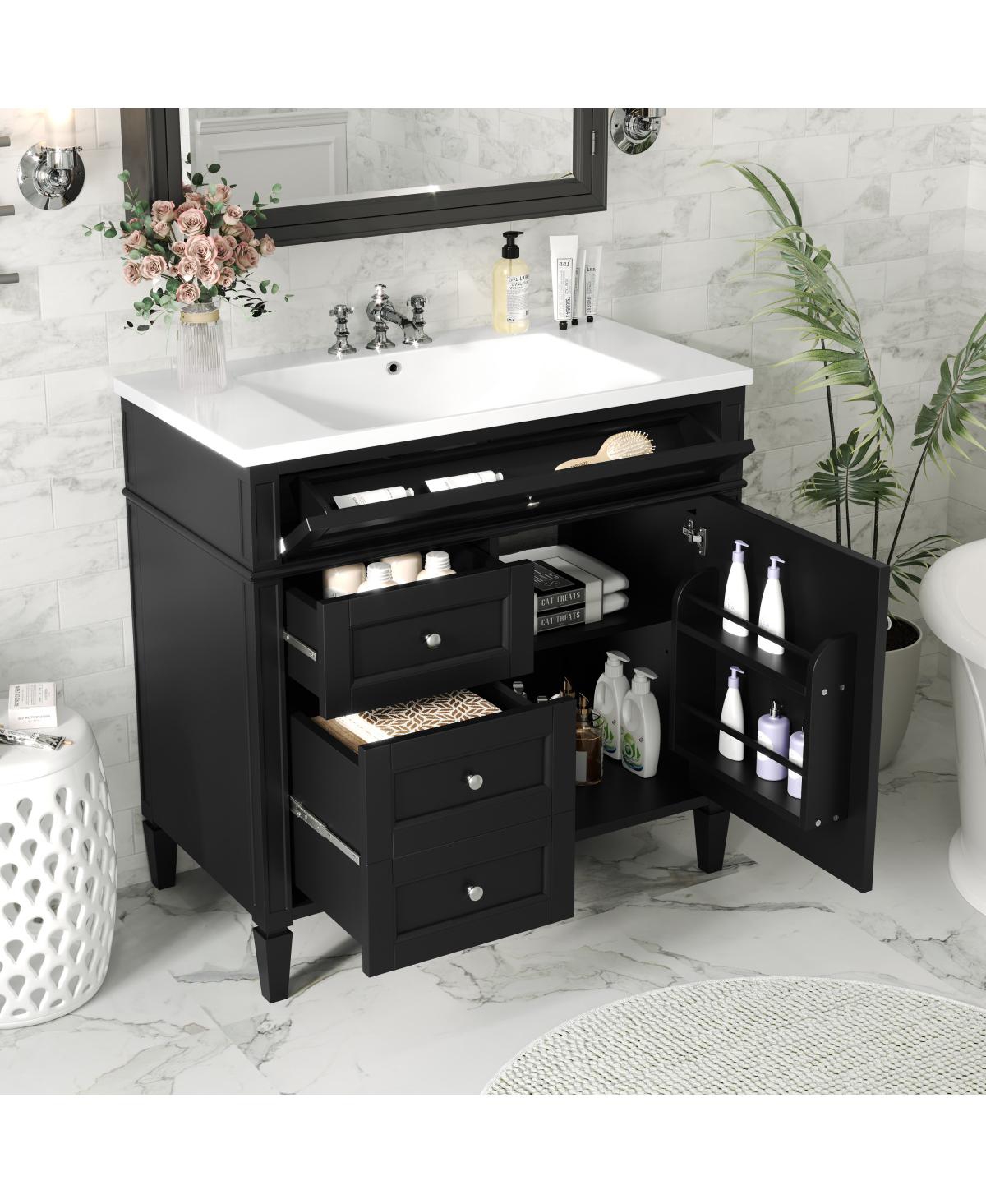 Click here for Sillysis 36 Inch Modern Bathroom Vanity with Resin... prices
