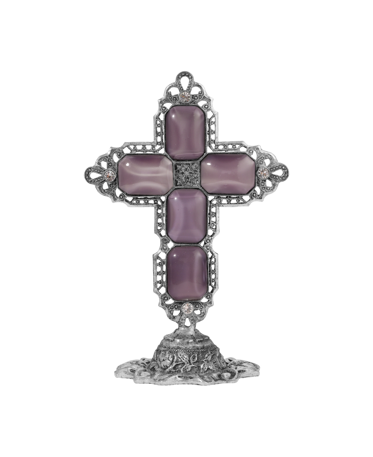 Click here for Symbols of Faith Pewter Amethyst Glass Moonstone O... prices