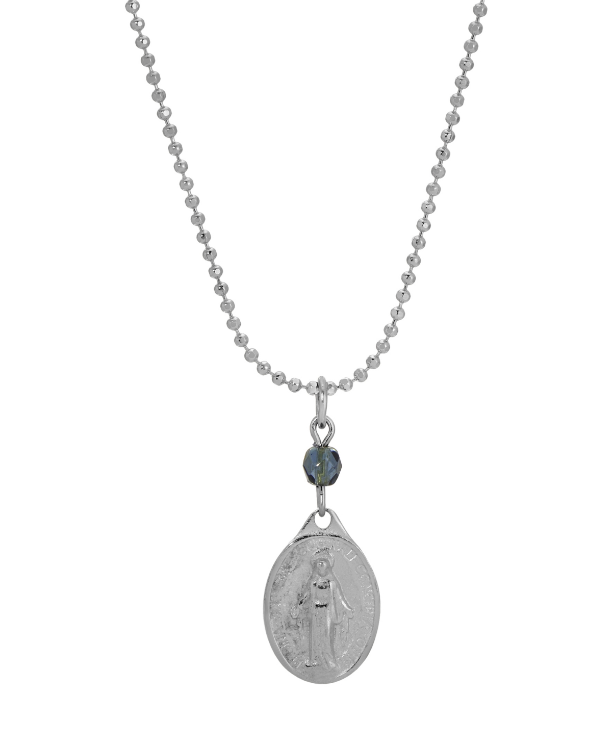 Click here for Symbols of Faith Silver-Tone Oval Miraculous Medal... prices