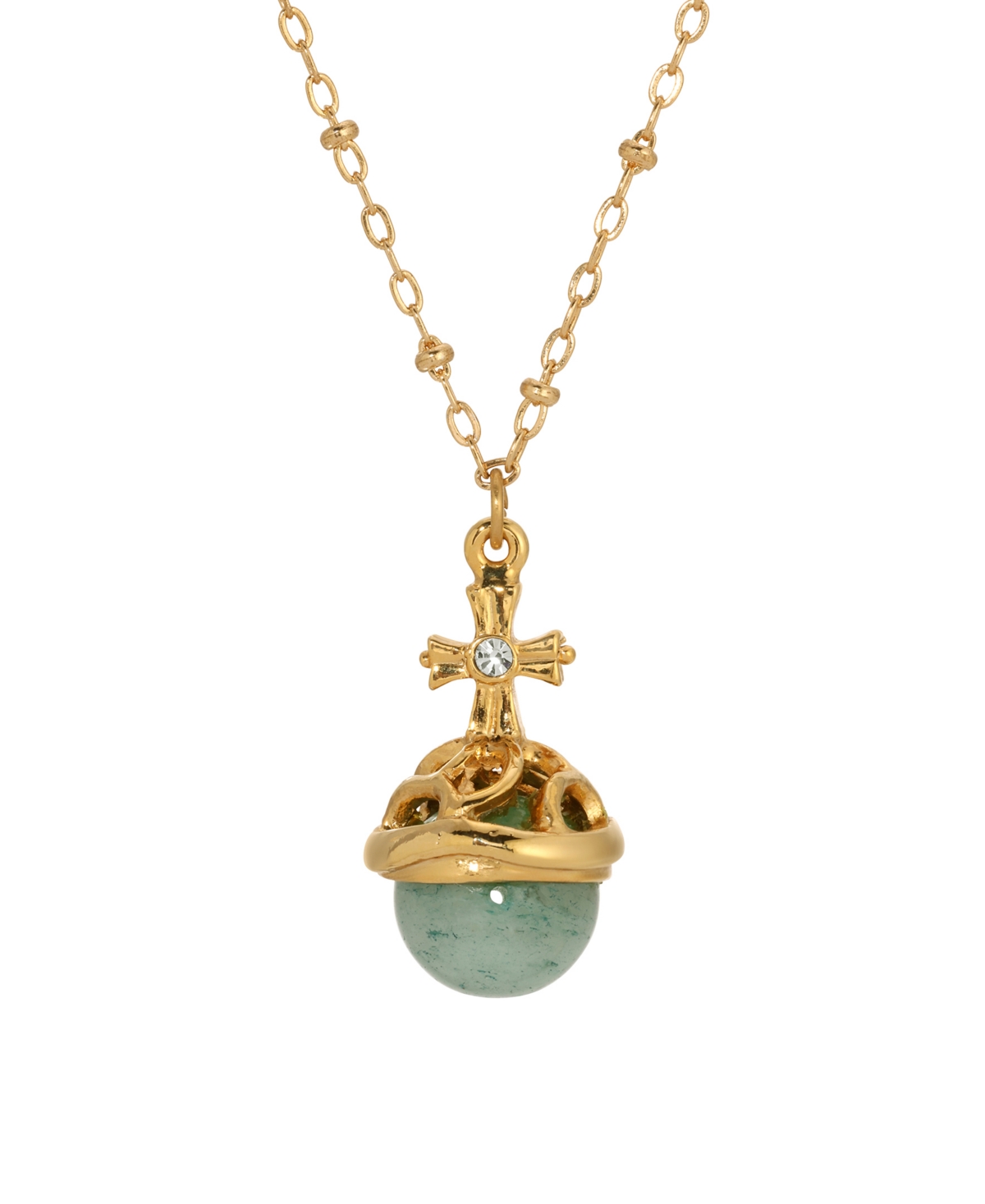 Click here for Symbols of Faith 14k Gold Dipped Green Adventurine... prices