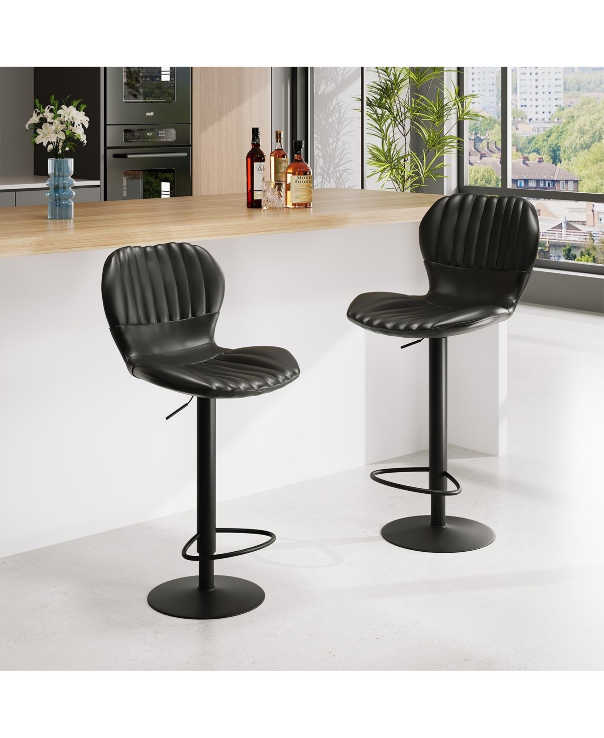 Click here for gaomon Swivel Bar Stools  Counter Height Kitchen B... prices