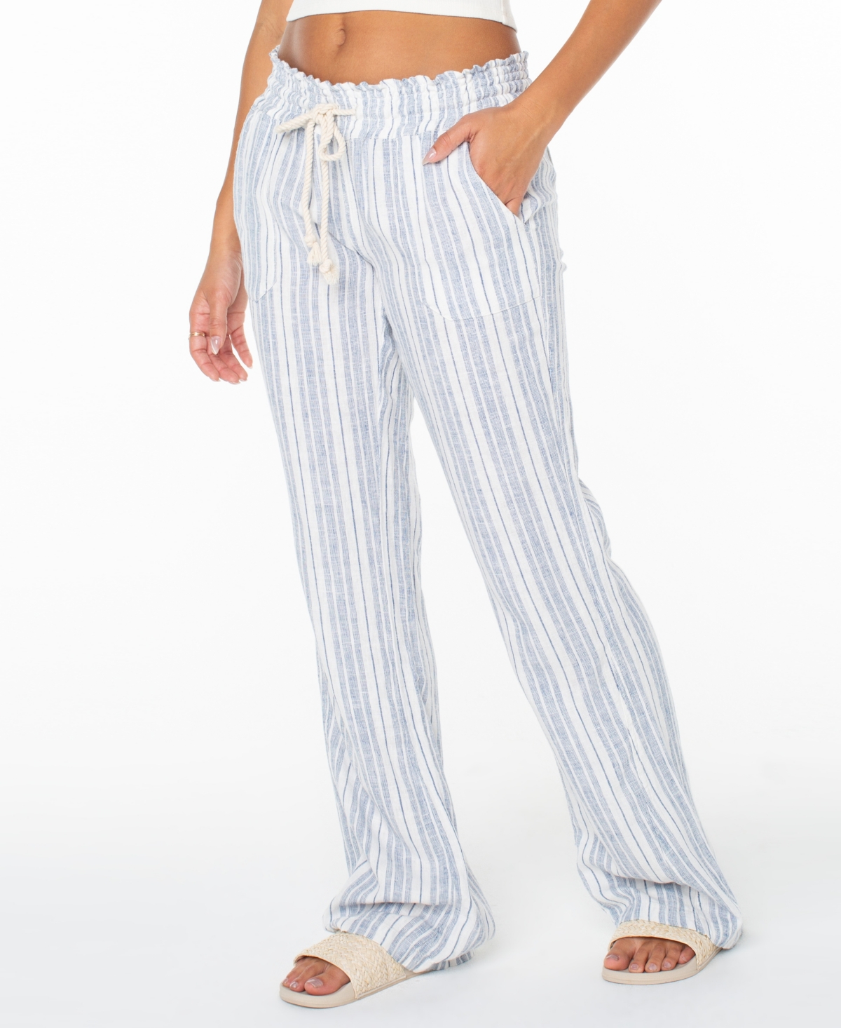 Click here for Roxy Juniors Oceanside Striped Wide-Leg Beach Pant... prices