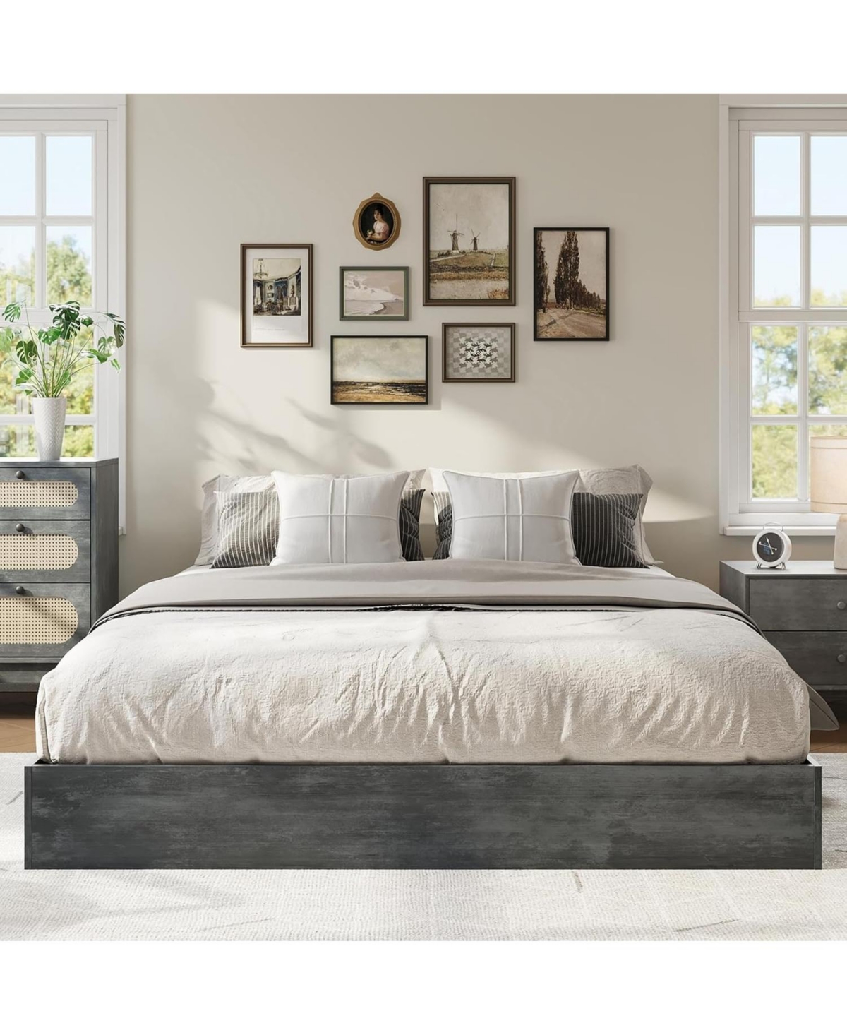Click here for gaomon Twin Xl Solid Wood Platform Bed  Minimalist... prices