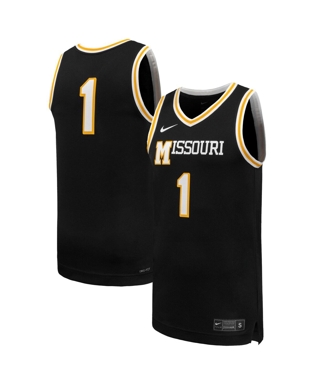 Click here for Nike Mens 1 Black Missouri Tigers Replica Basketba... prices
