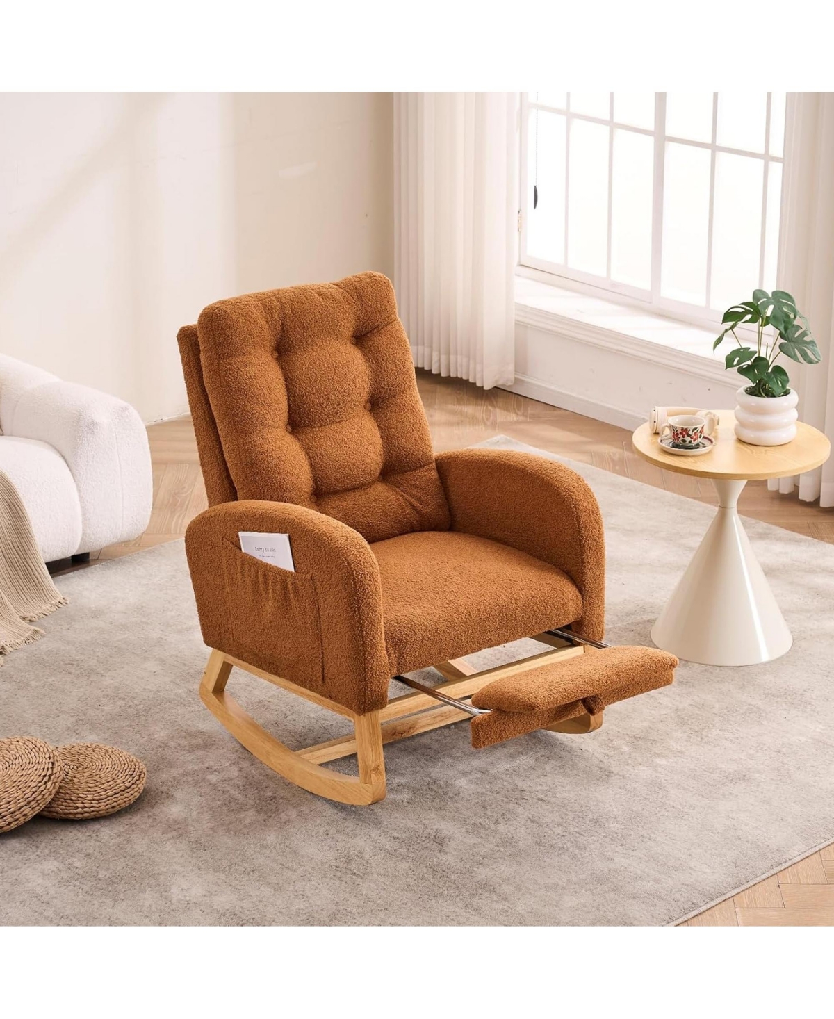 Click here for Rainsken Teddy Upholstered Recliner Rocking Chair... prices
