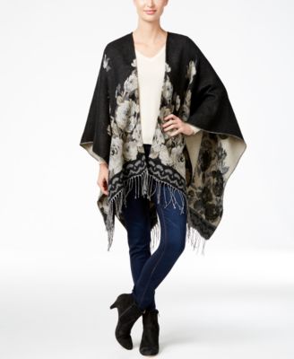 Cejon Kerenina Roses Woven Poncho - Macy's