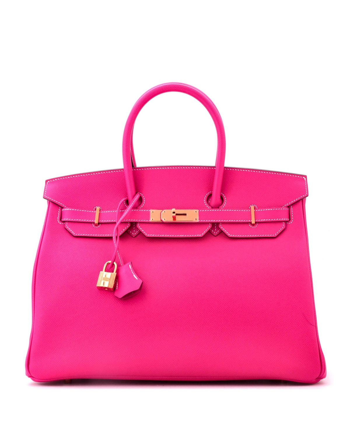 Click here for Pre-Owned HERMES Birkin 35 Handbag Pink Epsom with... prices