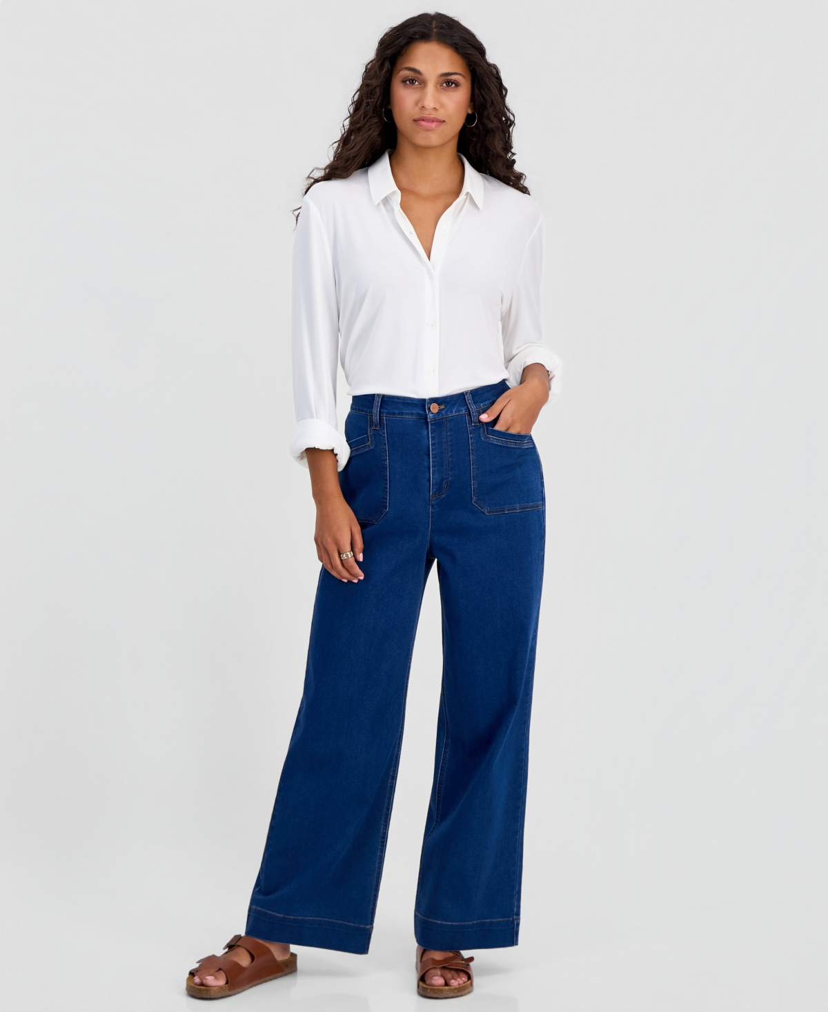 Click here for Jones New York Petite Lexington High-Rise Wide-Leg... prices
