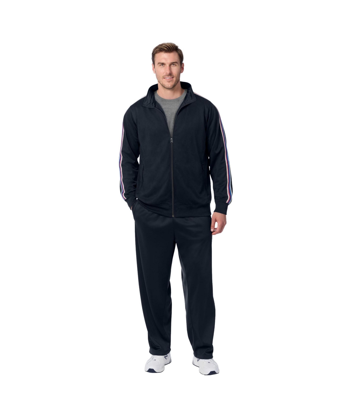 Click here for KingSize Big & Tall Full-Zip Fleece Tracksuit - Bl... prices