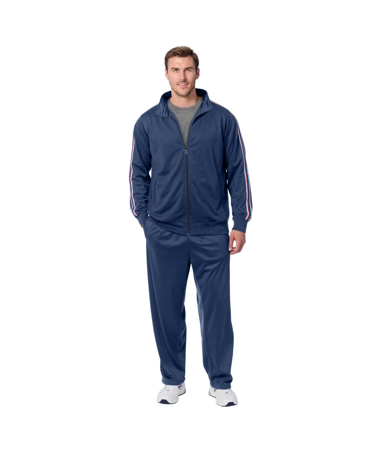 Click here for KingSize Big & Tall Full-Zip Fleece Tracksuit - Na... prices