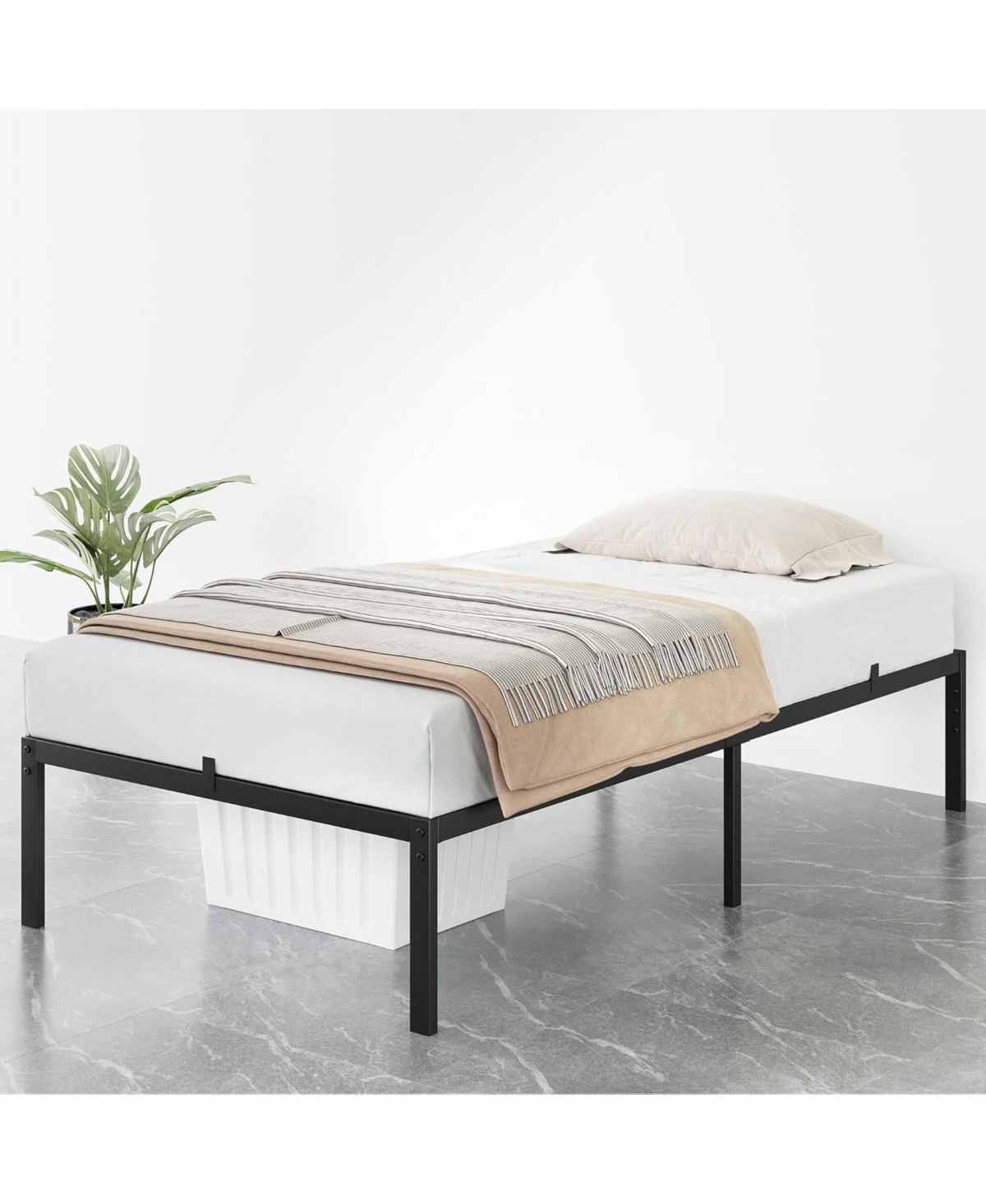Click here for gaomon 14 Twin Metal Platform Bed Frame with Ample... prices