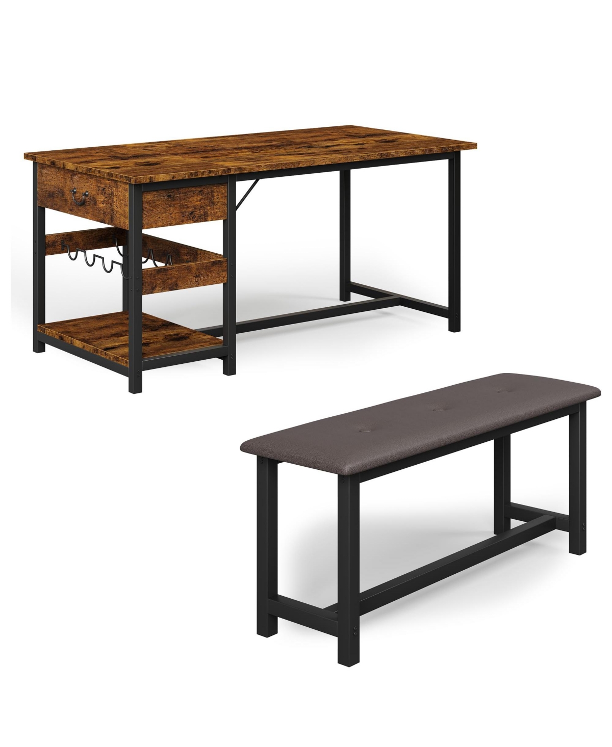 Click here for gaomon 4-Person Space-Saving Dining Set with Wine... prices