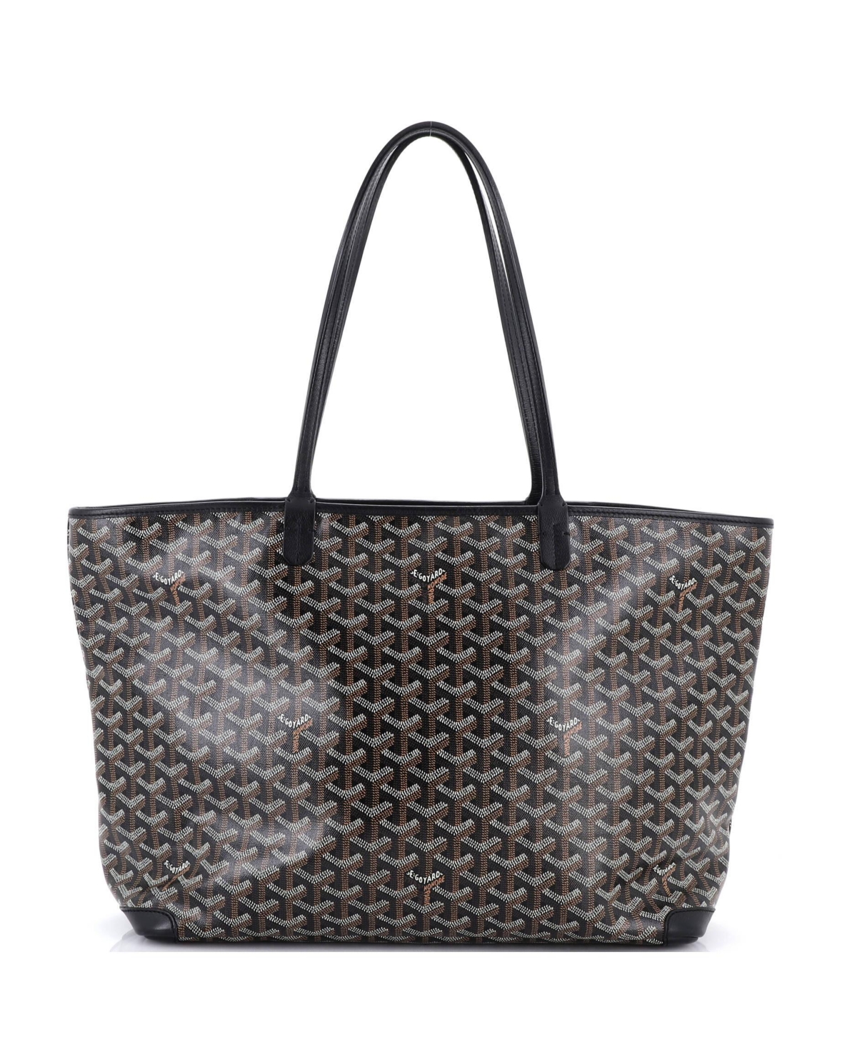 Click here for Pre-Owned Goyard Mm Artois Tote Coated Canvas - Bl... prices