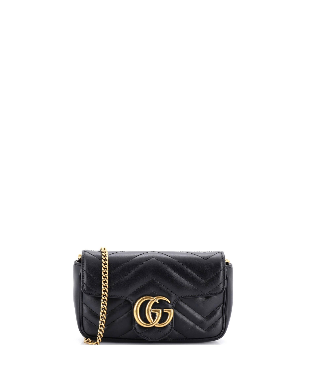 Click here for Pre-Owned Gucci Super Mini Gg Marmont Flap Bag Mat... prices