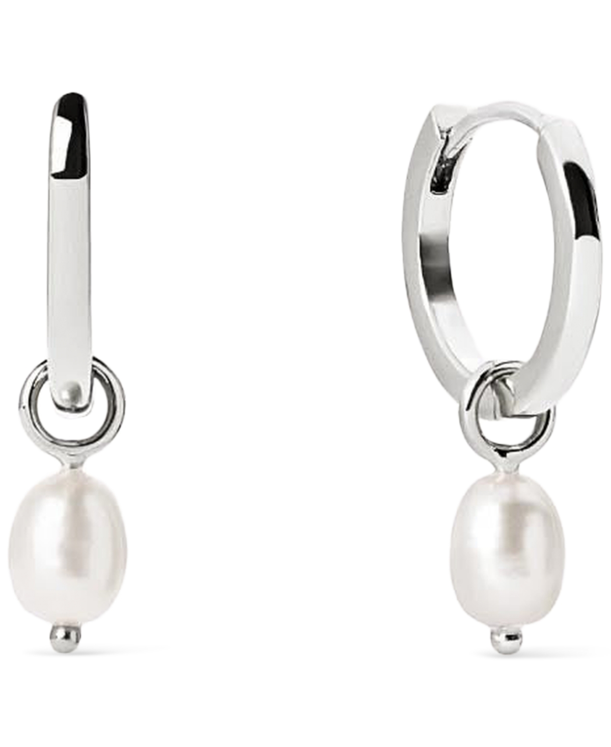 Click here for Ana Luisa Frida Mother of Pearl Silver Huggie Hoop... prices