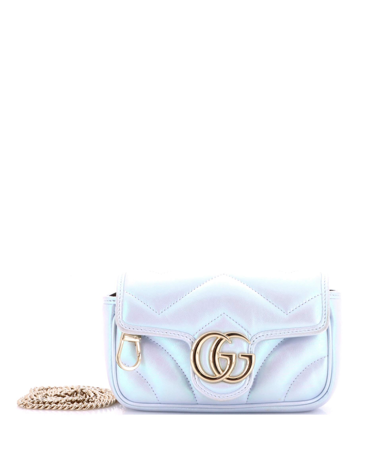 Click here for Pre-Owned Gucci Super Mini Gg Marmont Flap Bag Che... prices