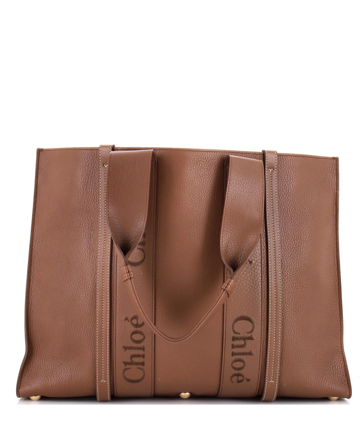 Click here for Pre-Owned Chloe Large Woody Tote Leather - Brown prices
