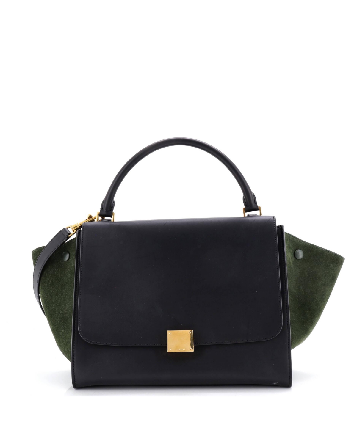 Click here for Pre-Owned Celine Medium Bicolor Trapeze Bag Leathe... prices