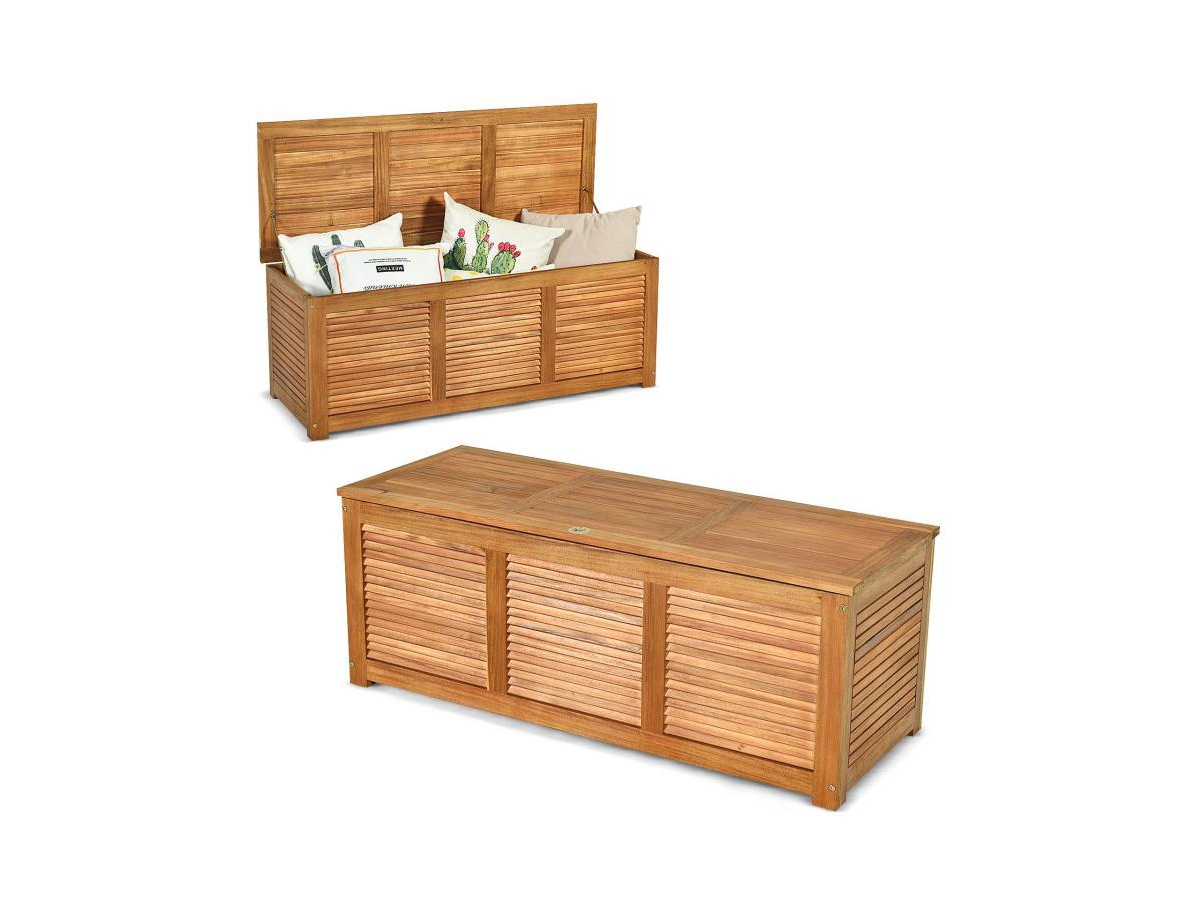 Click here for sumyeg 46 Gallon Acacia Wood Storage Bench Box for... prices