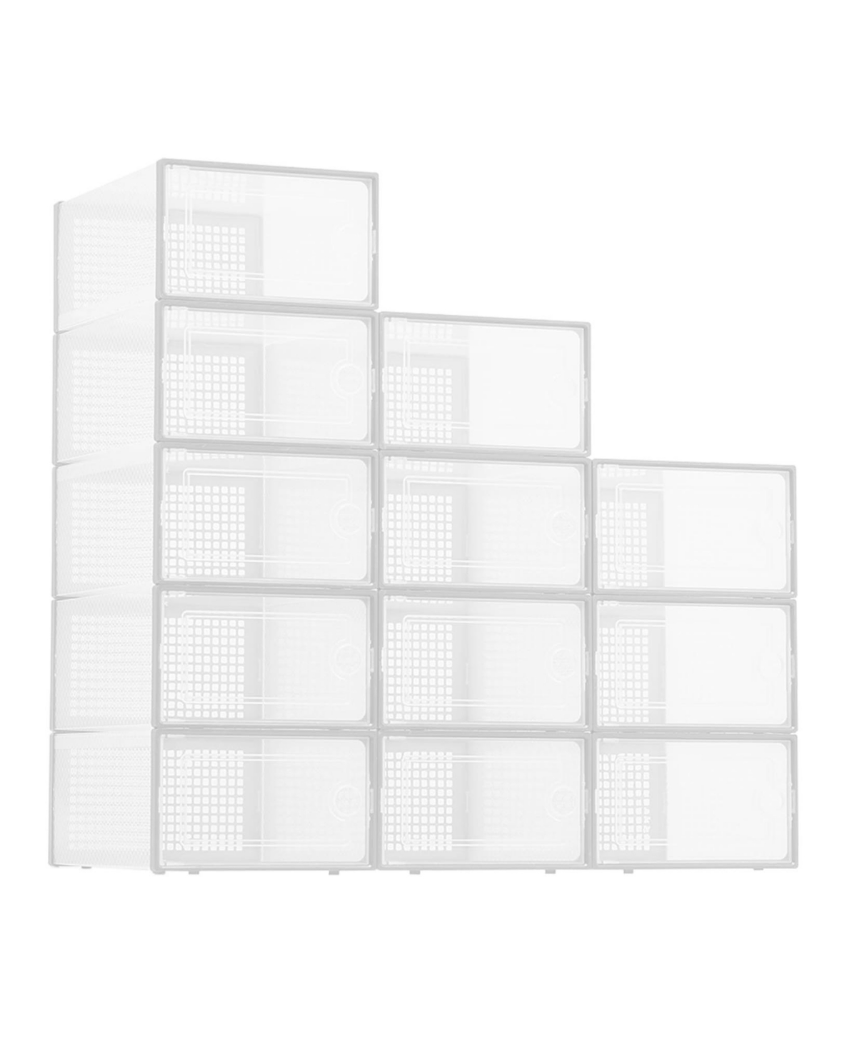 Click here for Homfan Clear Plastic Shoe Storage Boxes with Lids... prices