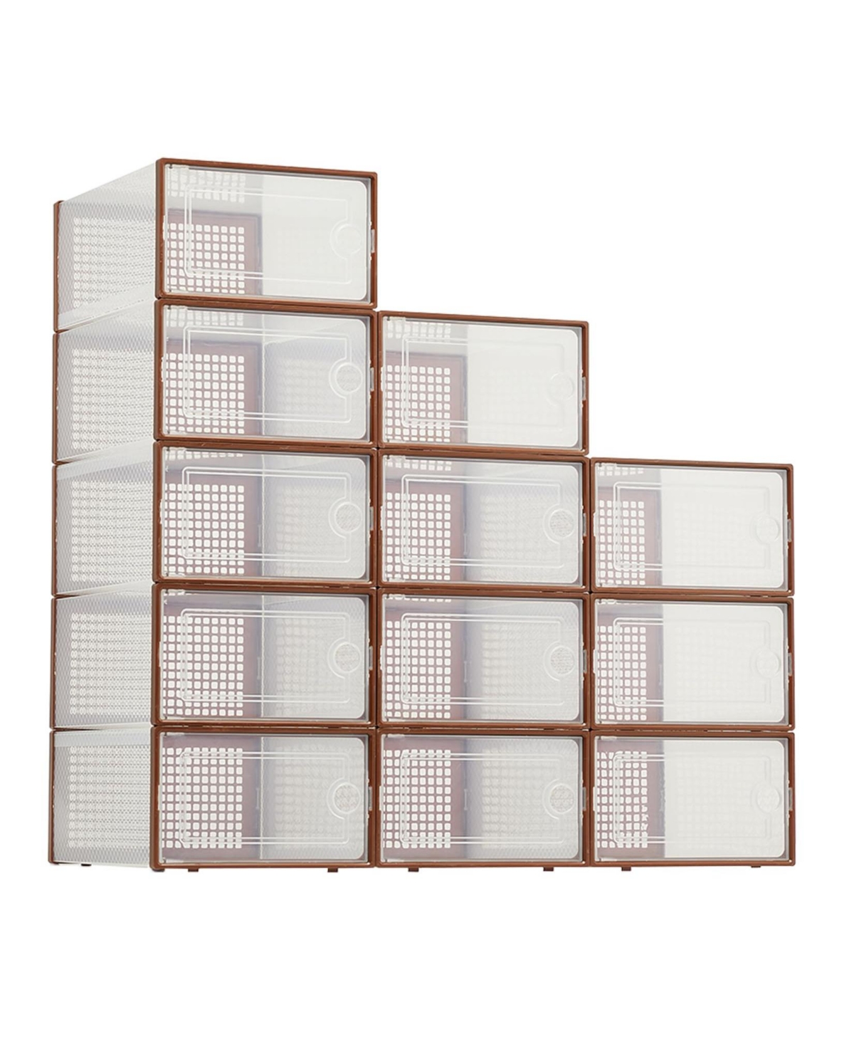 Click here for Homfan Clear Plastic Shoe Storage Boxes with Lids... prices