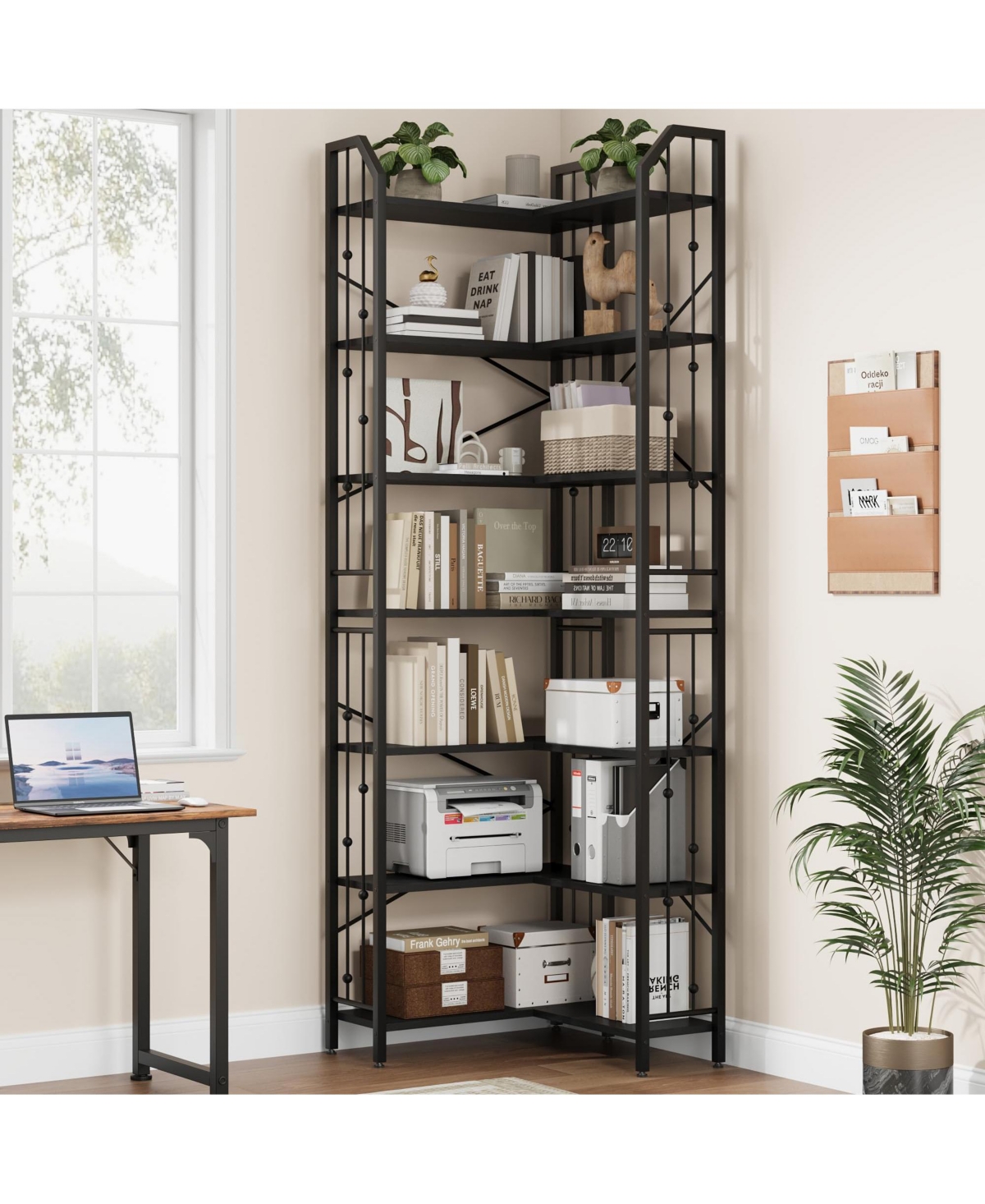 Click here for gaomon Tall 7-Tier Industrial L-Shaped Corner Book... prices