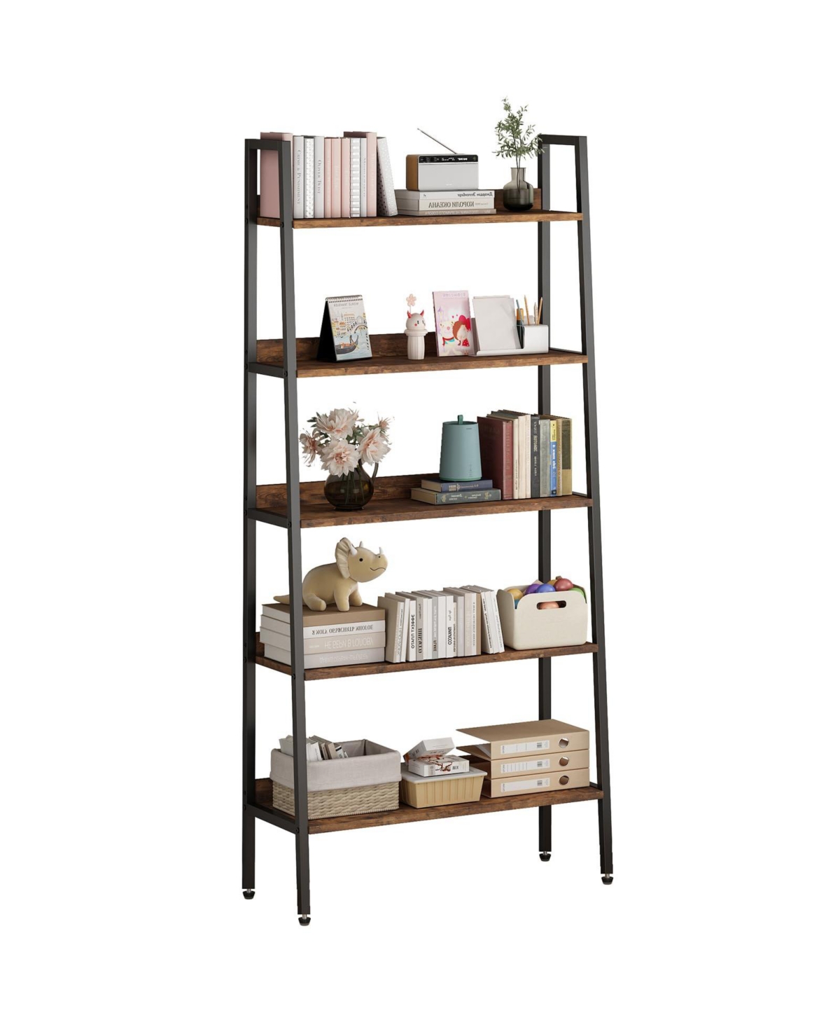 Click here for gaomon 5-Tier Industrial Metal Frame Bookshelf  Ad... prices