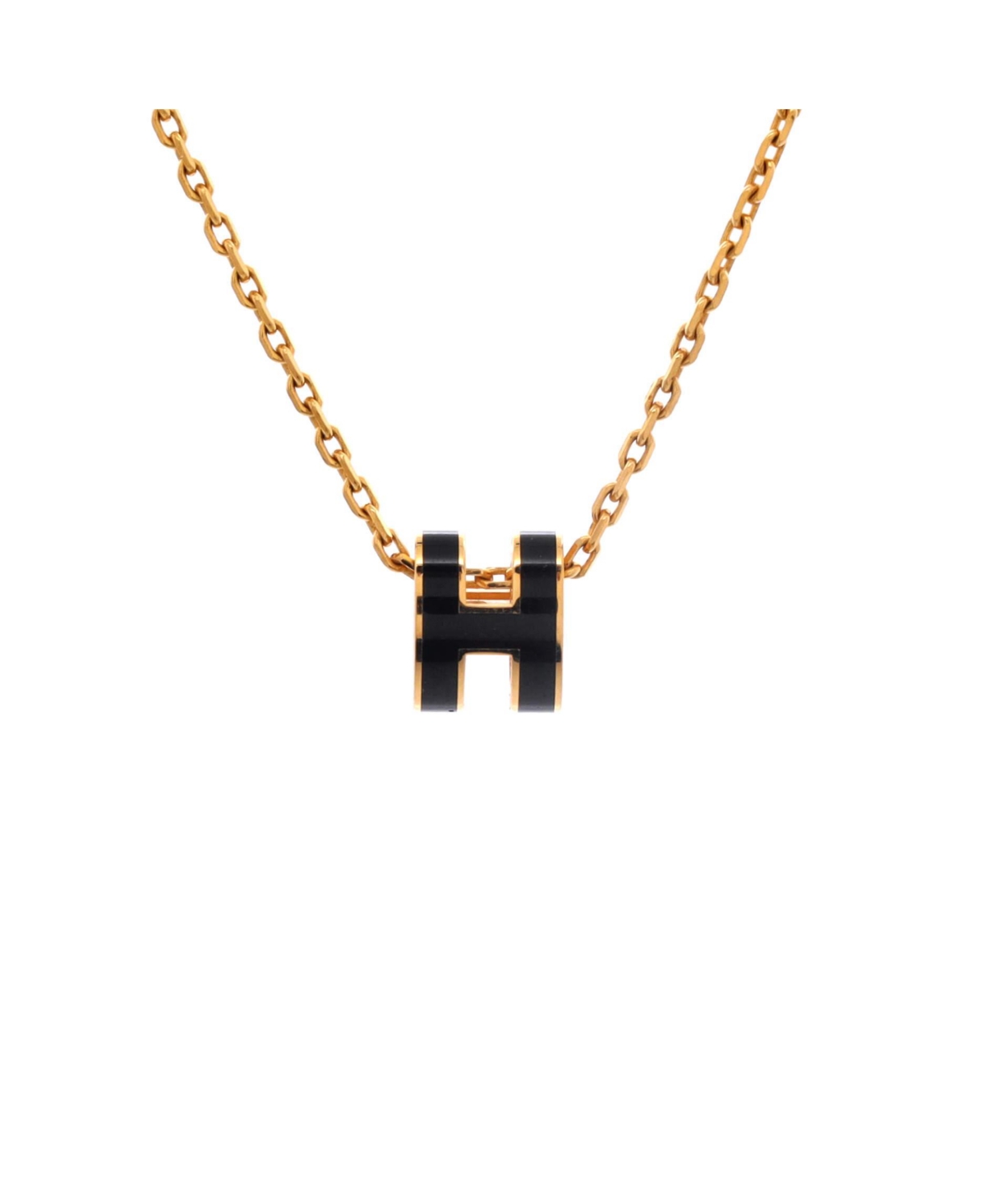 Click here for Pre-Owned HERMES Pop H Pendant Chain Necklace - En... prices