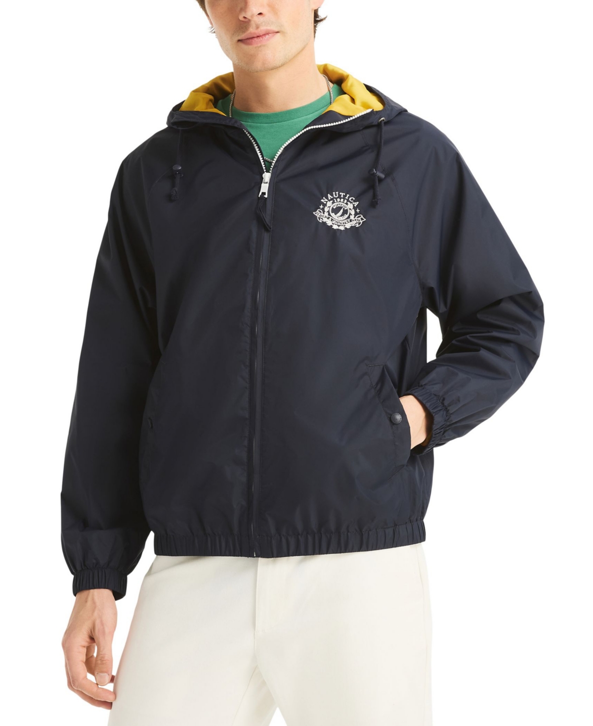 Click here for Nautica Mens Crest Logo Nylon Jacket - Estateblue prices