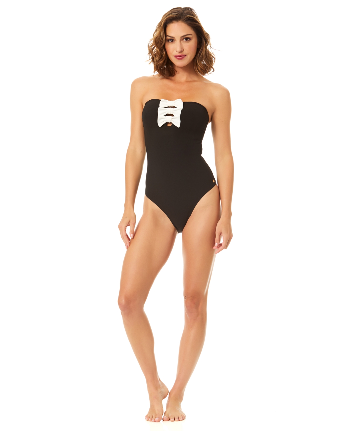 Click here for CeCe Womens Strapless Bow Bandeau One-Piece Swimsu... prices