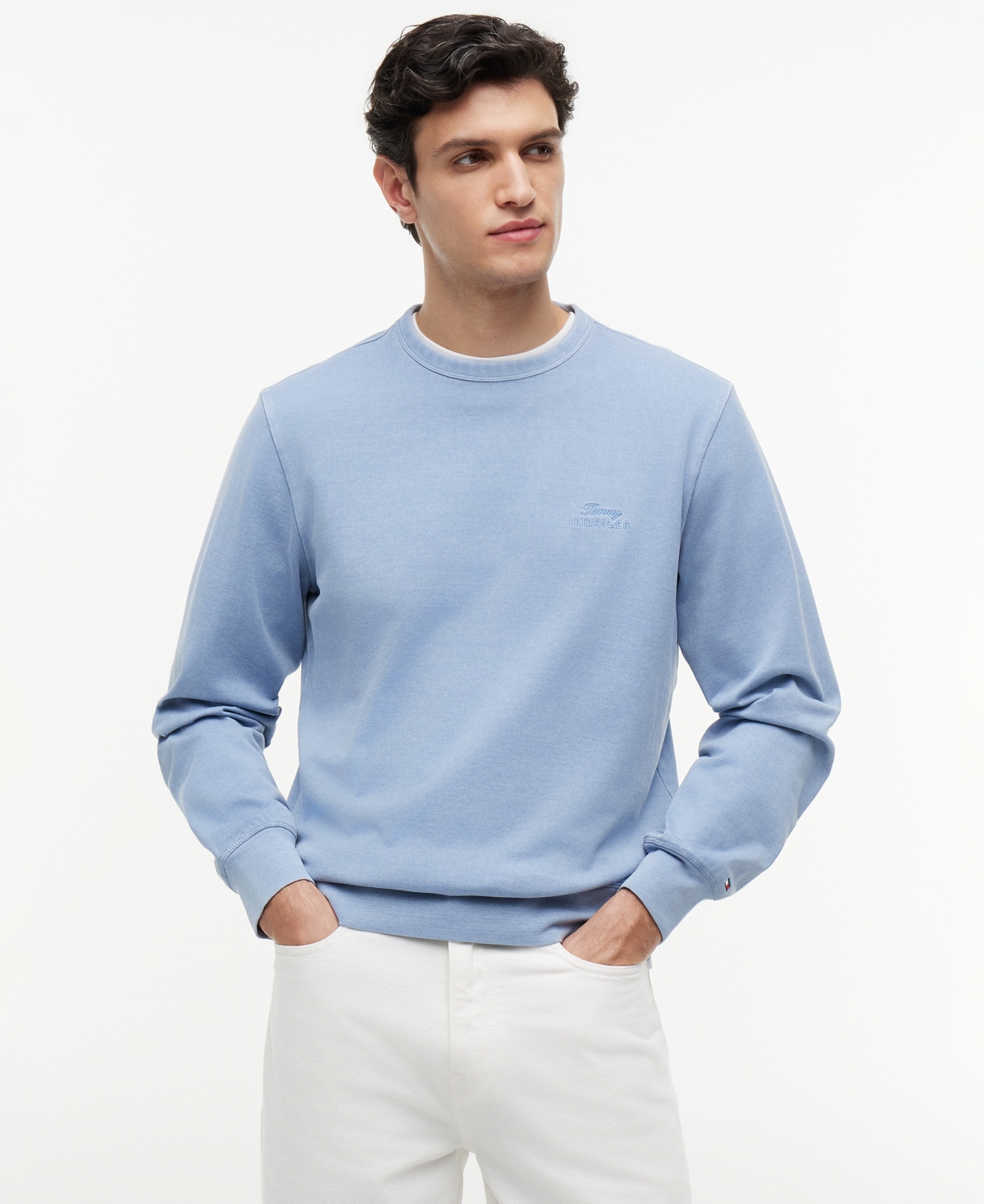 Click here for Tommy Hilfiger Mens Garment-Dyed Crewneck Sweatshi... prices