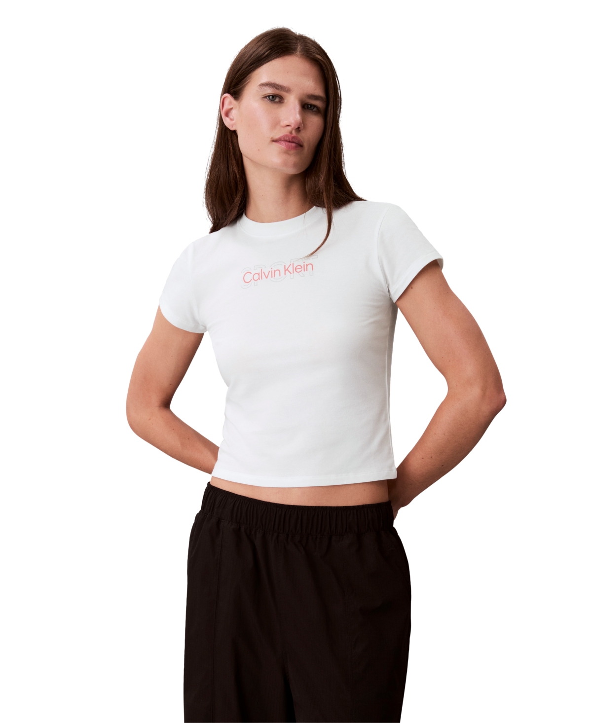 Click here for Calvin Klein Performance Womens Short-Sleeve Crewn... prices