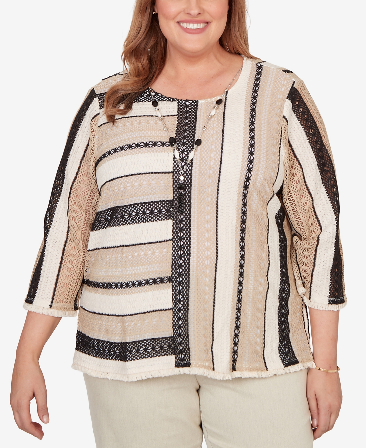 Click here for Alfred Dunner Plus Size Detail Driven Textured Spl... prices