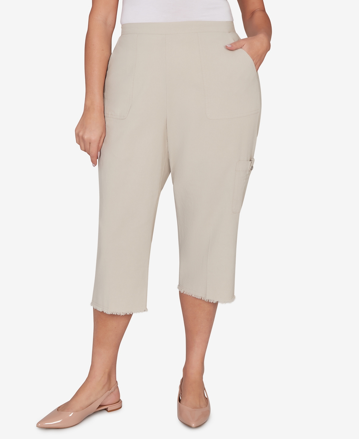 Click here for Alfred Dunner Plus Size Out of the Blue Fringe Den... prices