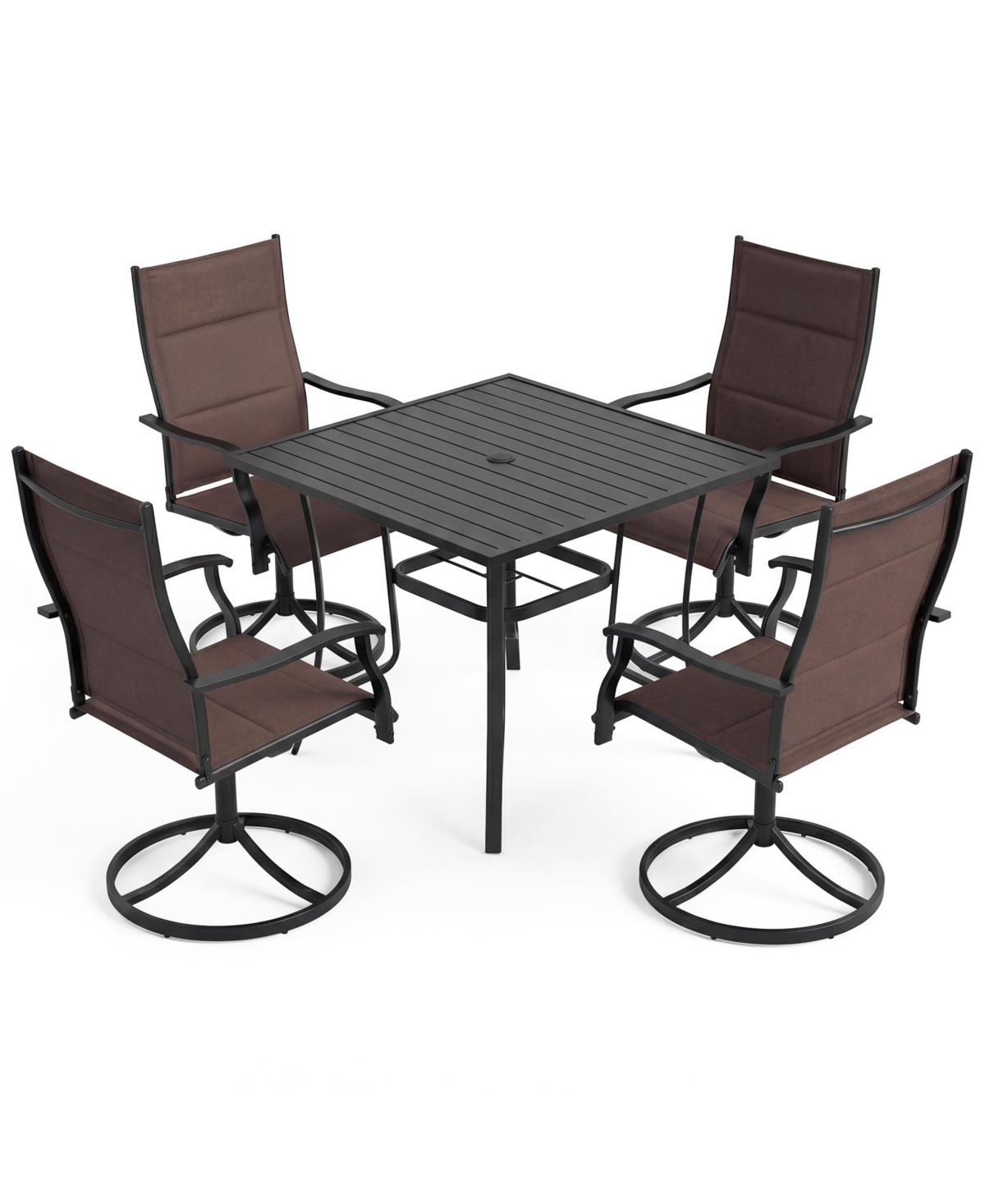 Click here for Slickblue Outdoor Dining Set 5 Piece with 4 Swivel... prices