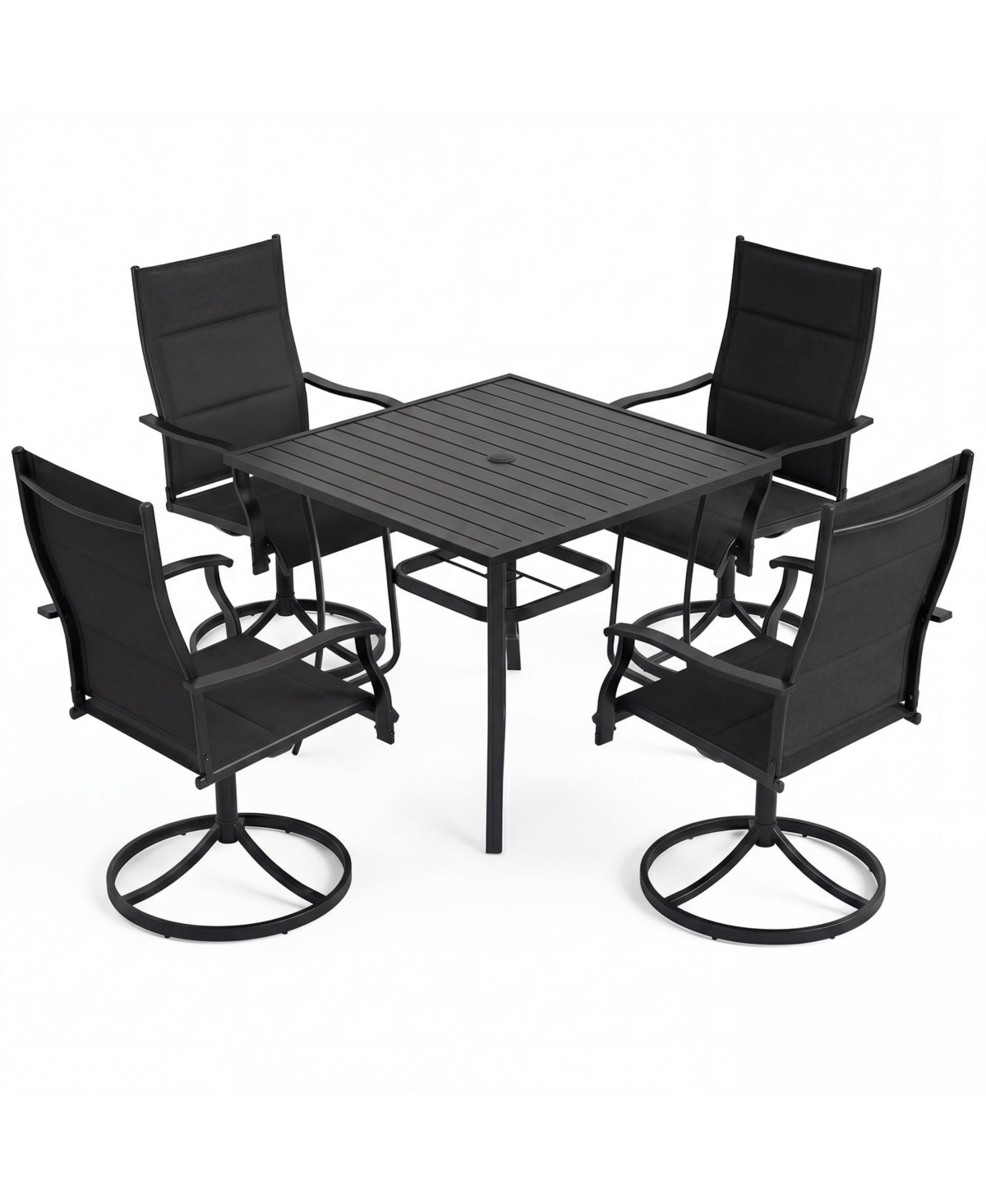 Click here for Slickblue Outdoor Dining Set 5 Piece with 4 Swivel... prices