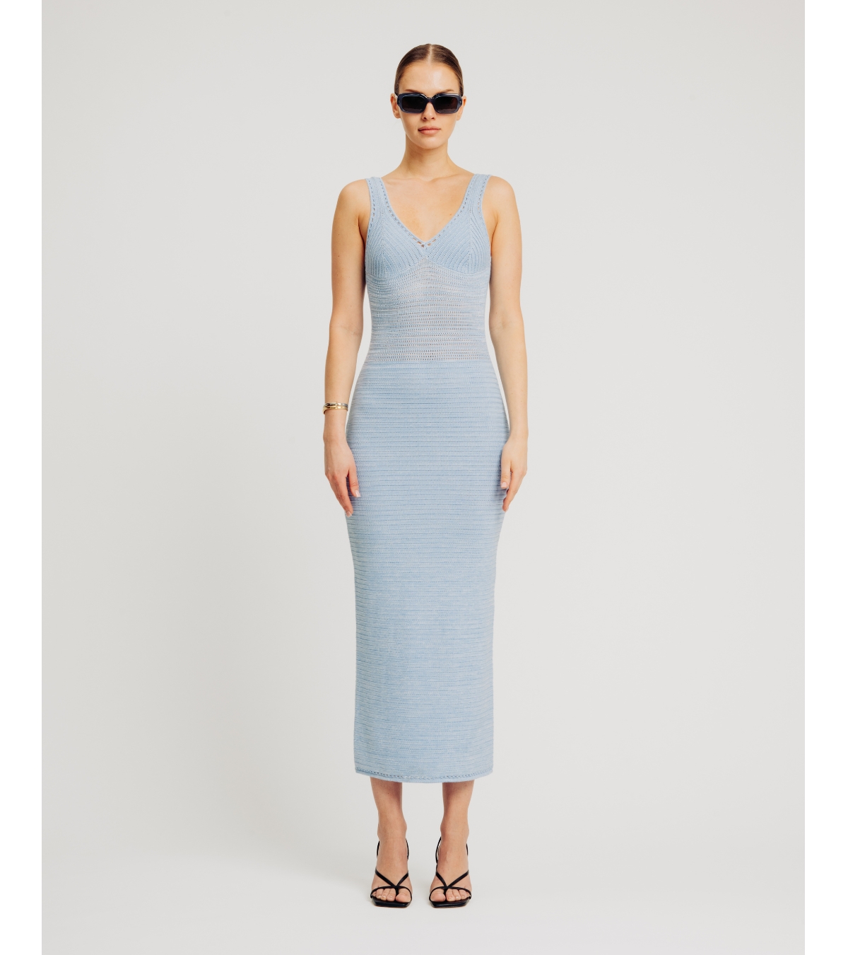 Click here for Torn By Ronny Kobo Womens Madi Dress - Light sky/... prices